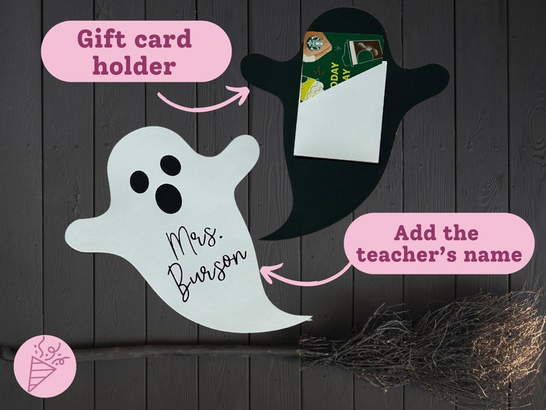 Personalized Ghost Gift Card Holder for Teachers halloween Teacher Gift ...
