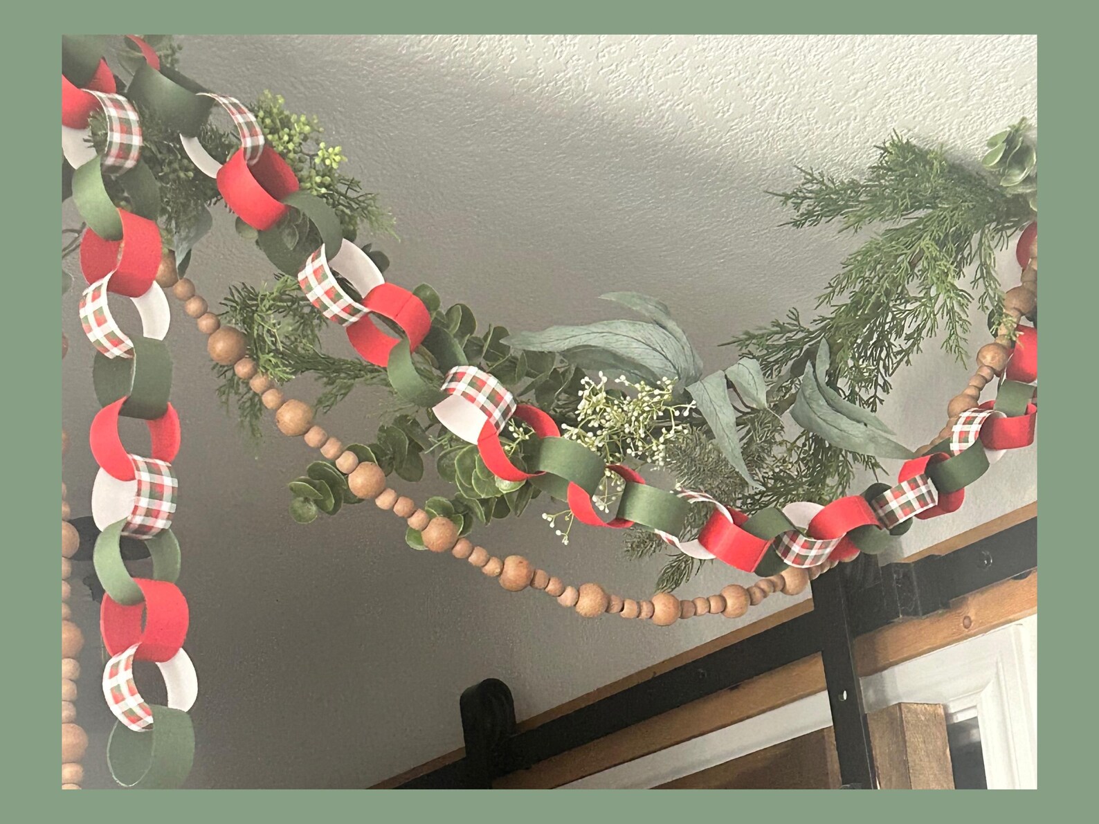 Christmas Paper Chain Garland - 10 Feet Long - DIY Garland Kit ...
