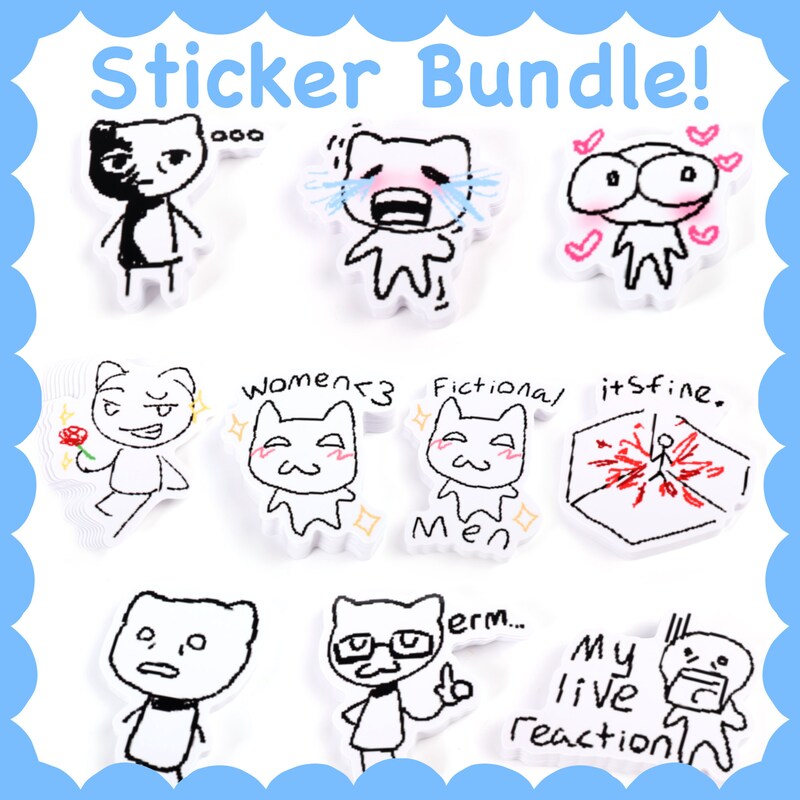 Funny Reaction Stickers - Etsy
