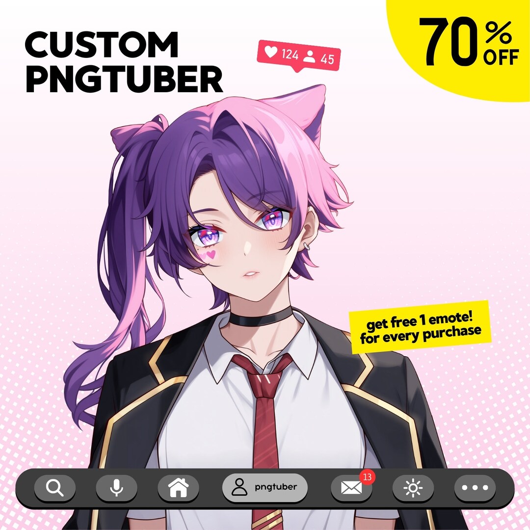 Custom Pngtuber Pngtuber Character Pngtuber Design Pngtuber Pngtuber ...