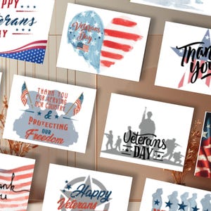 Veterans Day Card Designs | Printable Thank You Cards (digital Download ...