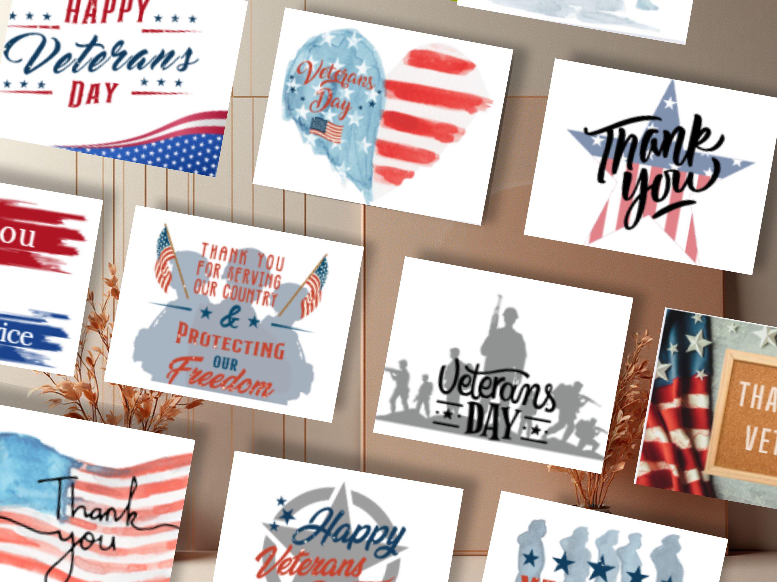 Veterans Day Card Designs | Printable Thank You Cards (digital Download ...