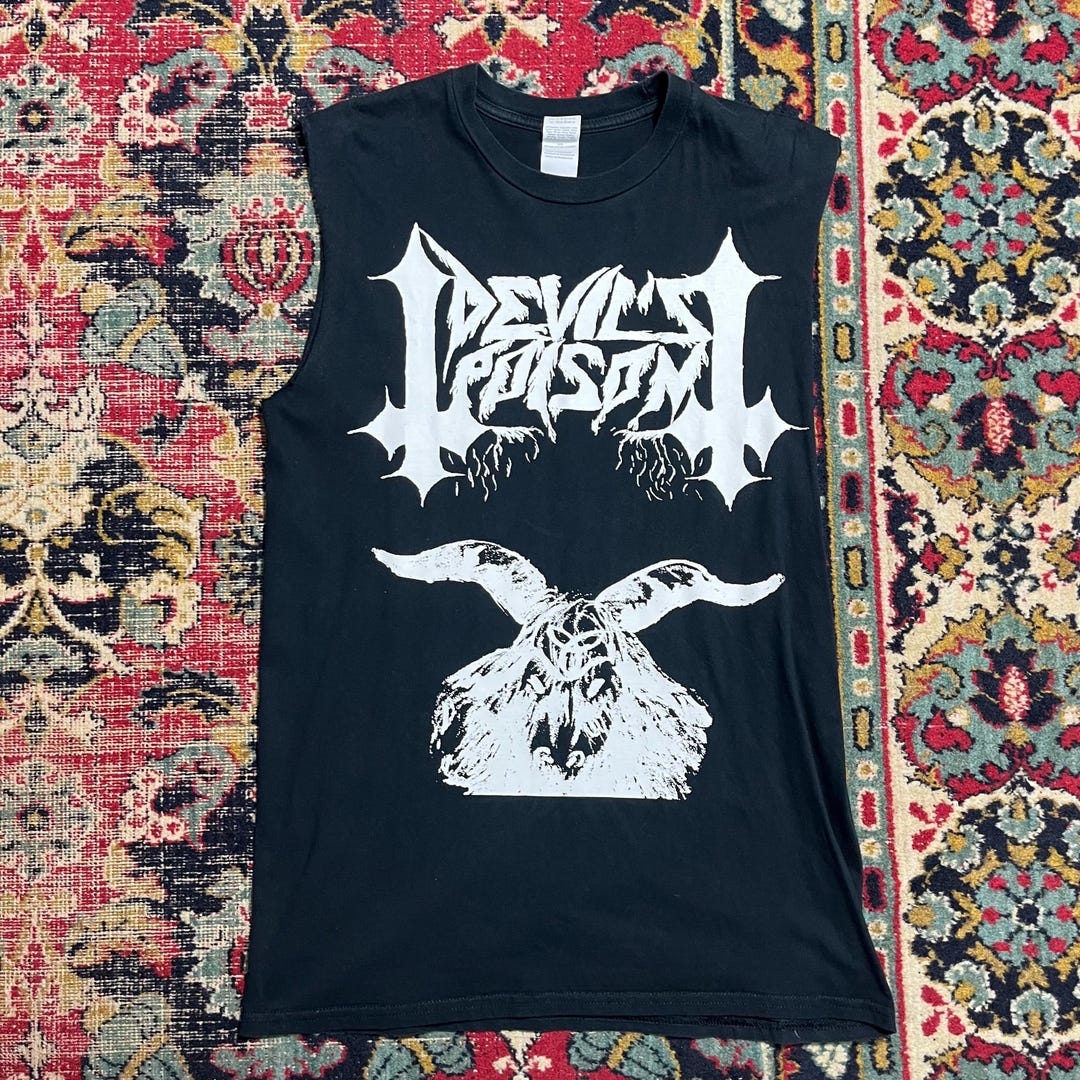 Vintage Devil’s Poison Cut-off Black Metal Shirt Size M - Etsy