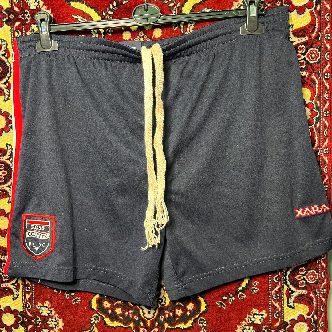 Xara Ross County FC Vintage Football Shorts Navy Blue Size L - Etsy
