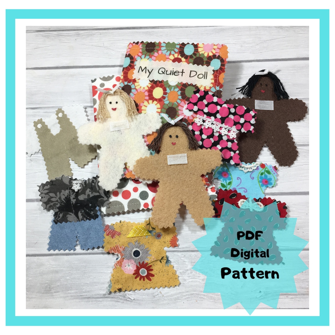 Digital PDF Printable, Quiet Doll Pattern for Youtube Tutorial - Etsy