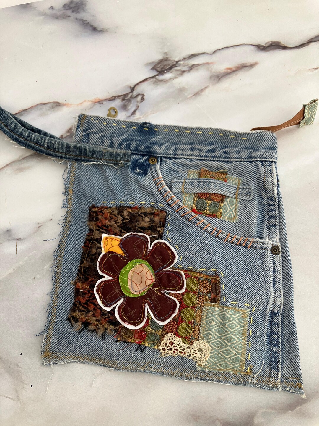 Boho Denim Clutch, Jean Purse - Etsy