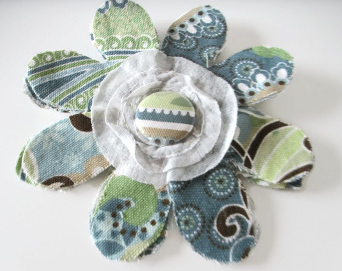 Tapestry Flower Pin Fabric Pin Large Fabric Brooch Pin for - Etsy