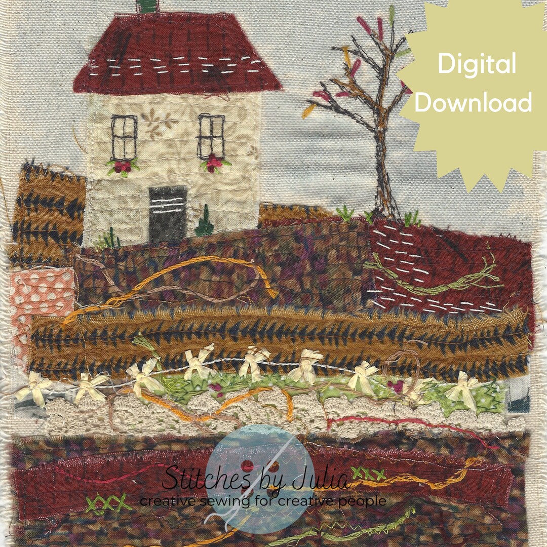 Digital Printable, Scans of Original Textile Collage Art - Etsy