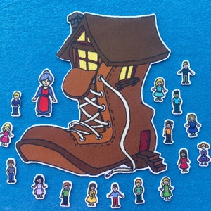 There Was an Old Woman Who Lived in a Shoe Nursery Rhyme - Felt ...