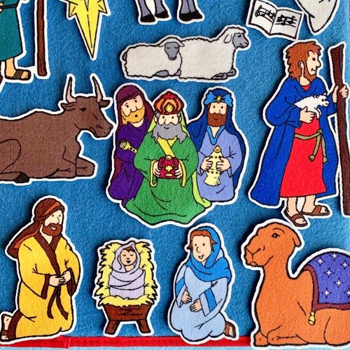 Nativity Felt Flannel Board Set Christmas Story Birth of - Etsy