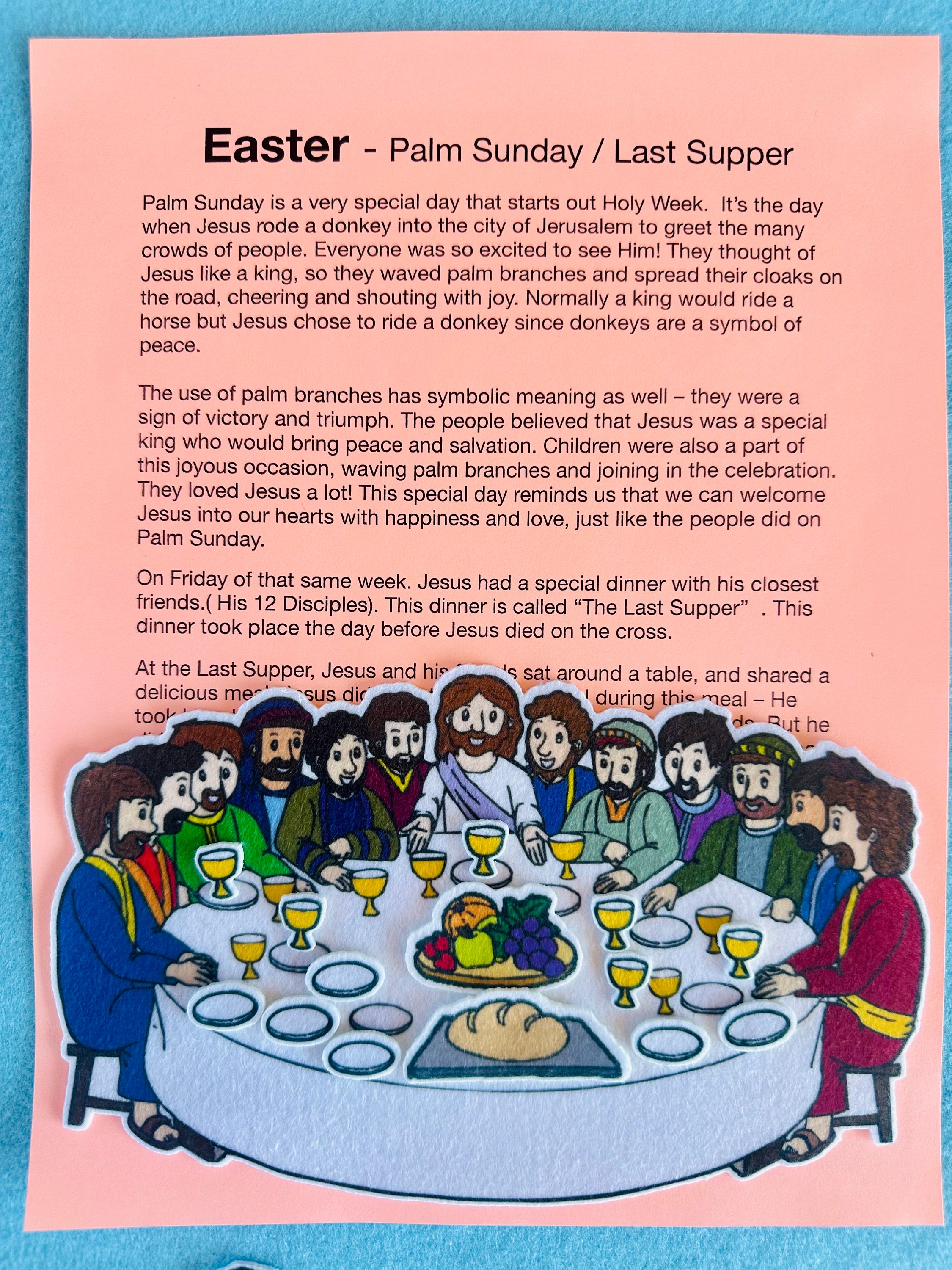 Felt /flannel Board Set- Easter Story- Palm Sunday. the Last Supper ...