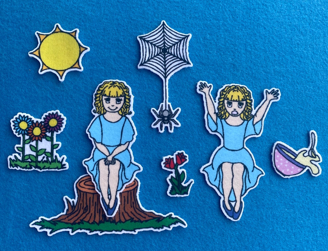 Little Miss Muffet Nursery Rhyme - Felt / Flannel Board Set, Great for ...
