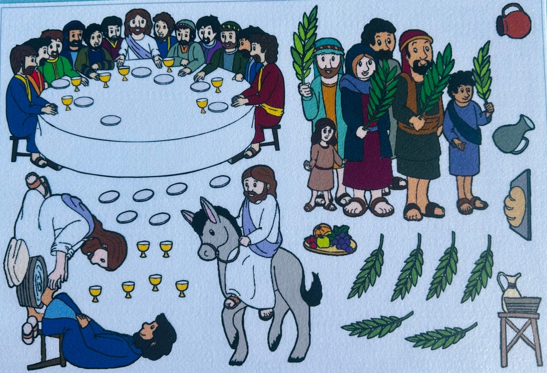 Felt /flannel Board Set- Easter Story- Palm Sunday. the Last Supper ...