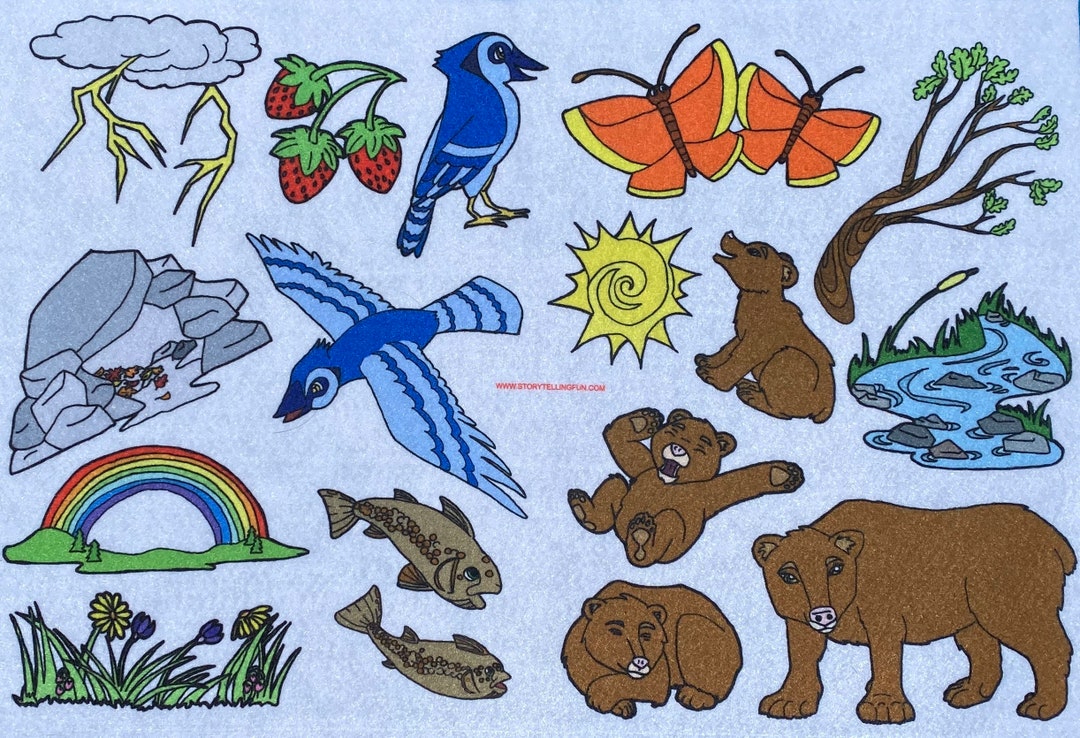 Baby Bear Sees Blue Felt / Flannel Board Set. Preschool. Early ...