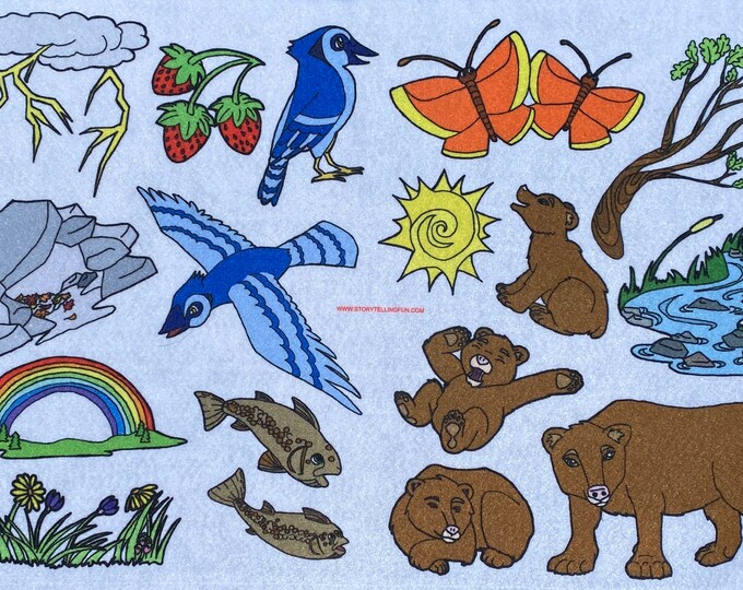 Five Little Fish Felt / Flannel Board / Puppet Set for Literacy and ...