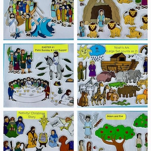 12 Popular Bible Stories. Felt Board Sets. Purchase a Few or the Entire ...