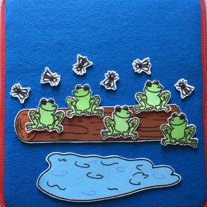5 Little Speckled Frogs Felt / Flannel Board Set - Etsy