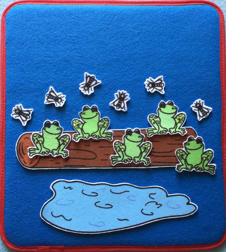 5 Little Speckled Frogs Felt / Flannel Board Set - Etsy
