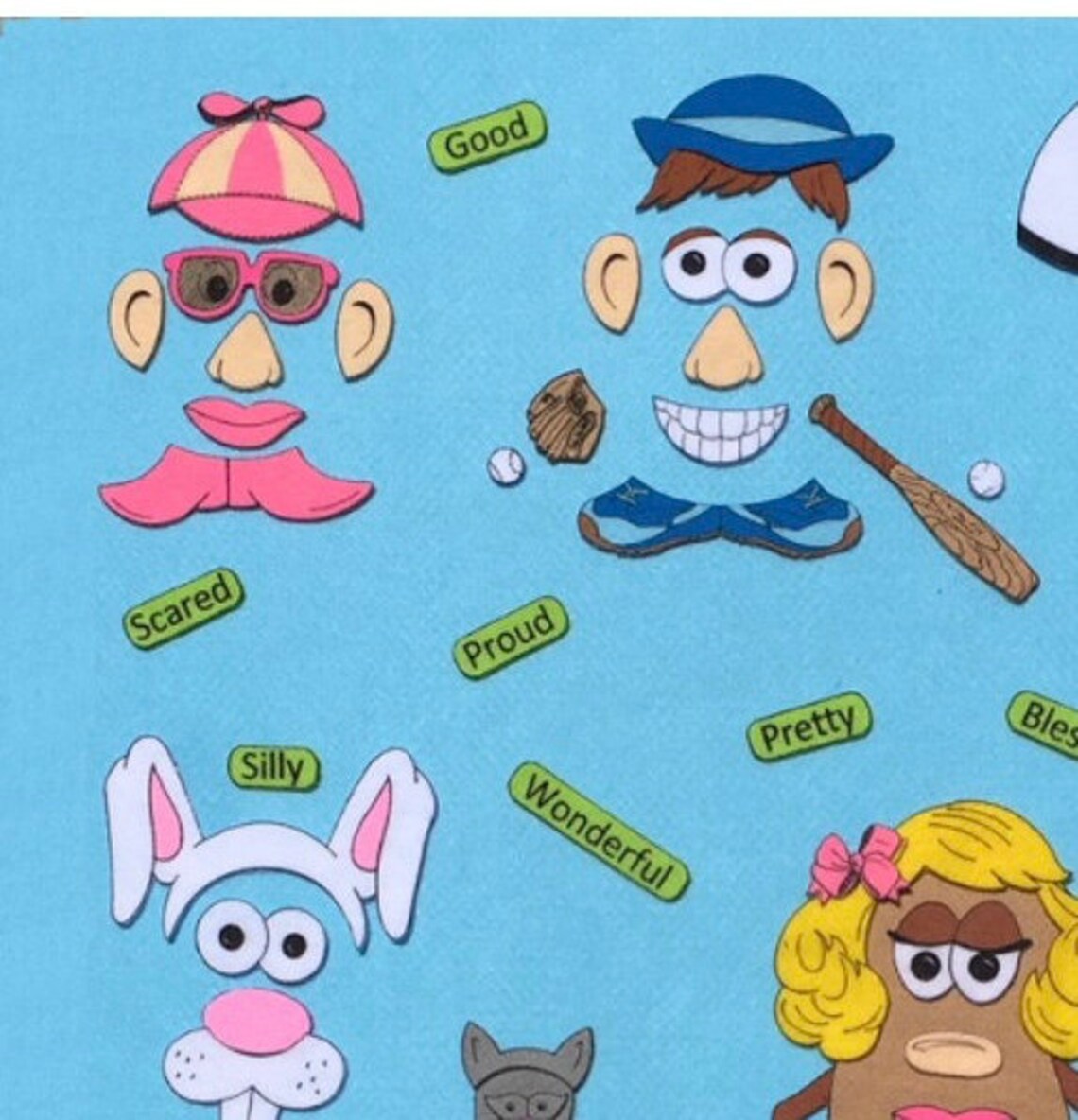 Sweet Potatoes Felt Board Set. Mr. & Mrs. Potato Head. FEELINGS . 75 ...