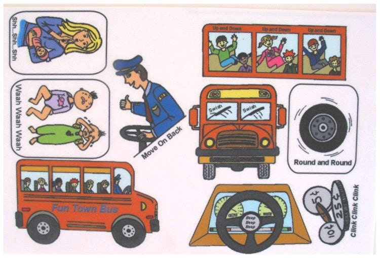 The Wheels on the Bus Felt / Flannel Board Set - Etsy