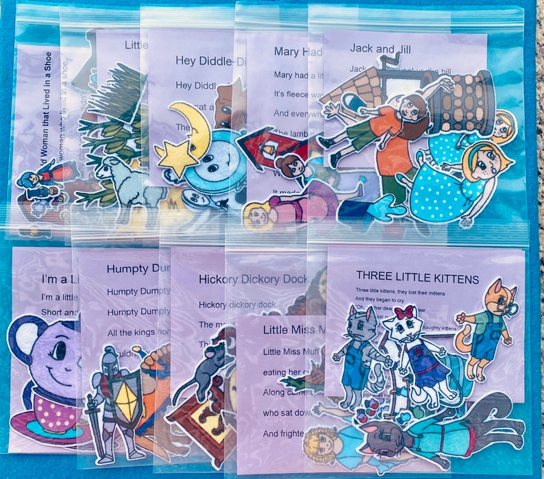 Bundle of 10 Nursery Rhymes Felt Board Sets. Choose Your - Etsy