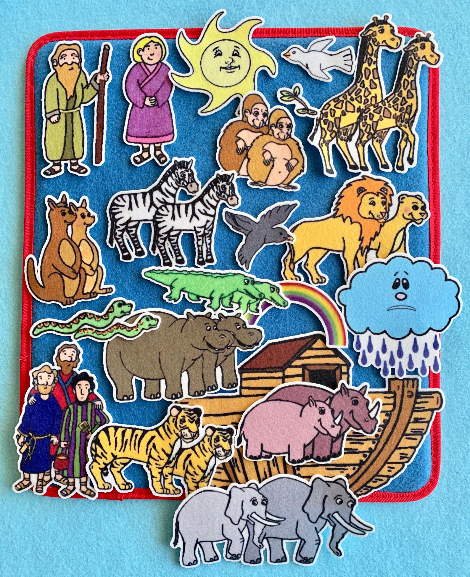 Noah's Ark Bible Story Felt / Flannel Board Set Great - Etsy