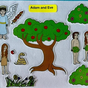 Adam and Eve Felt/ Flannel Board Set. Bible Stories. Sunday School. VBS ...