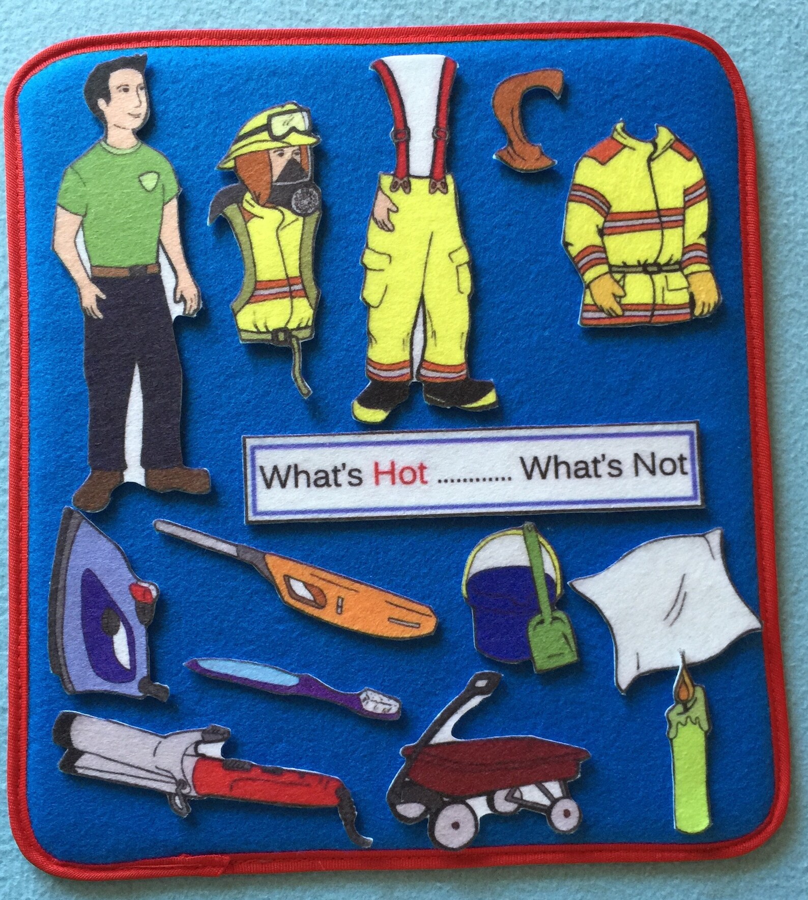 Storytelling Lap Board / Felt Board. 12X13. Elastic Strap on Back Makes ...