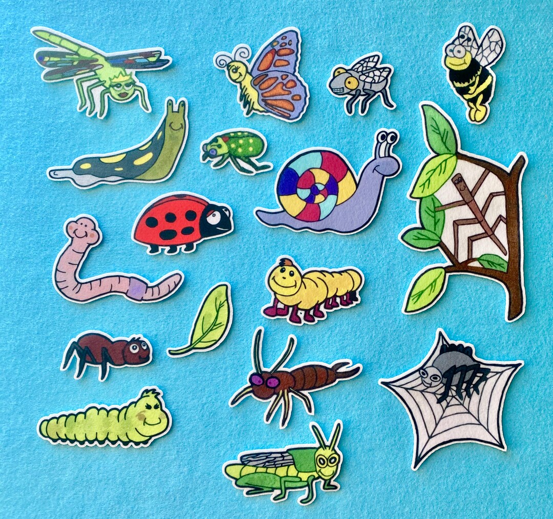 Insects & Bugs - Bustle in the Bushes Felt / Flannel Board Set ...