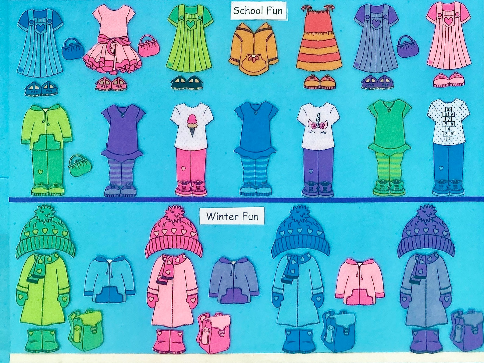 Best Friends Felt Board / Flannel Board Set. Includes 8 Girls to Dress ...