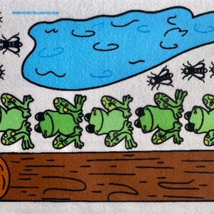 5 Little Speckled Frogs Felt / Flannel Board Set - Etsy