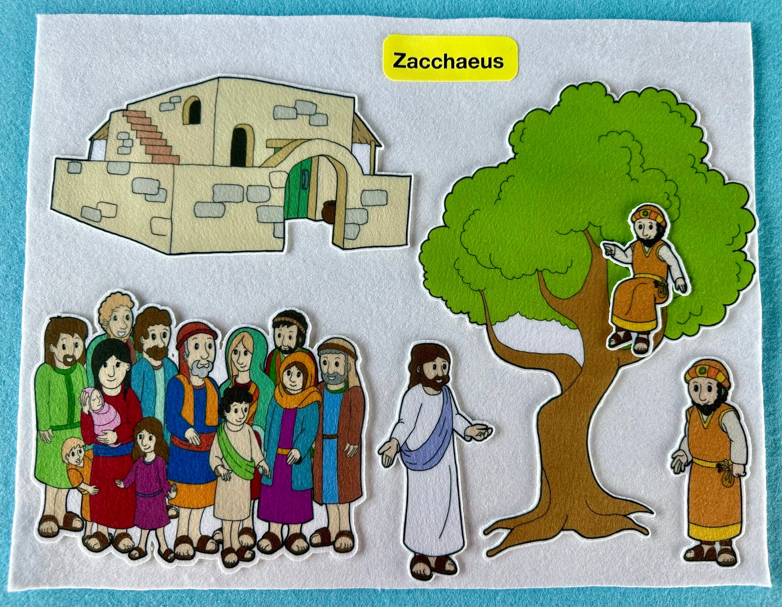 Zacchaeus Felt/ Flannel Board Set. Bible Stories. Sunday School. VBS ...