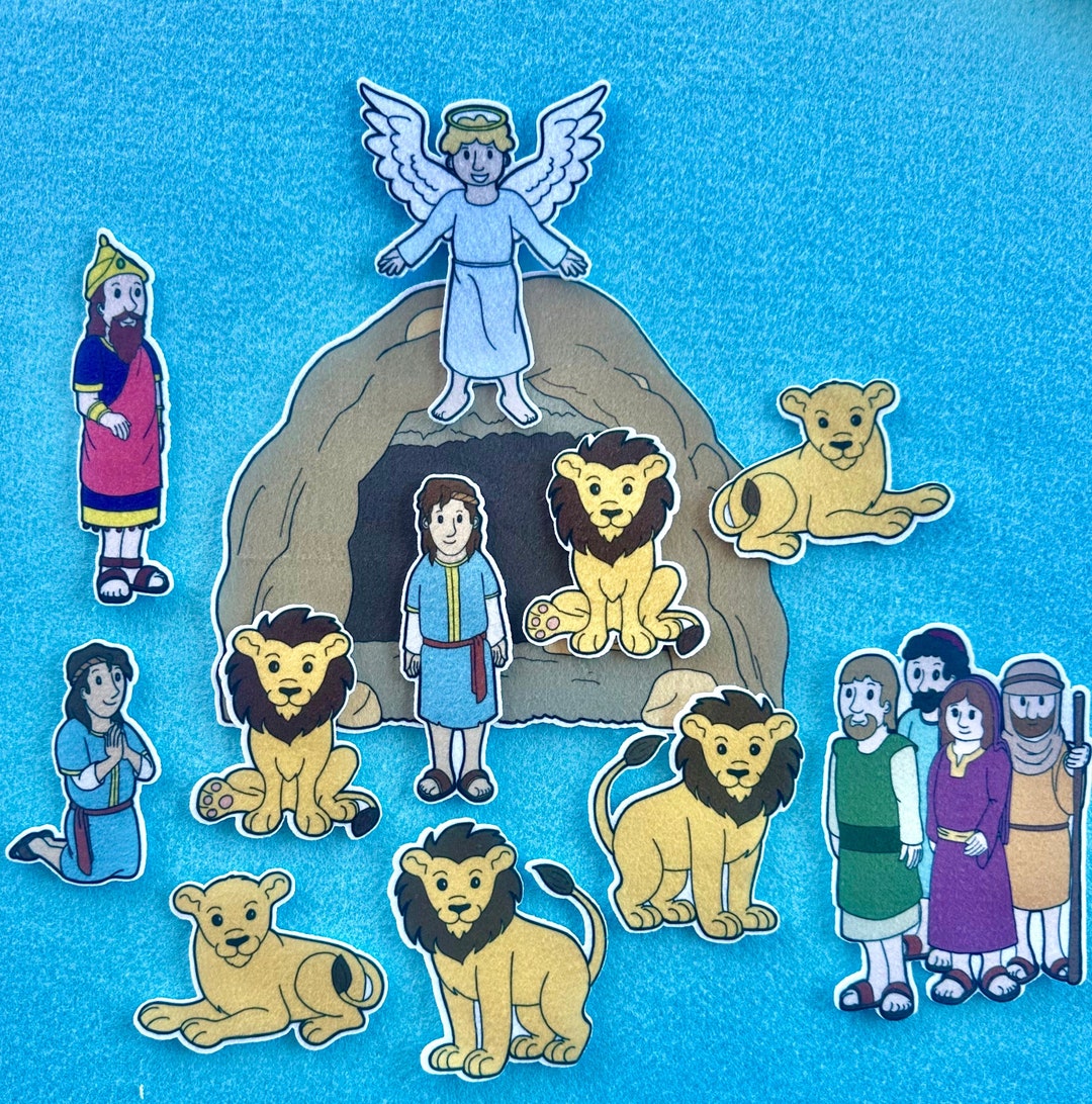 Daniel and the Lion's Den Felt/ Flannel Board Set. Bible Stories ...