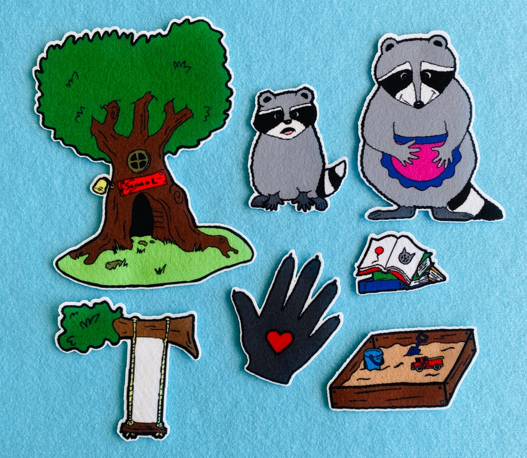The Kissing Hand Felt / Flannel Board Set. Kindergarten. First Day of ...