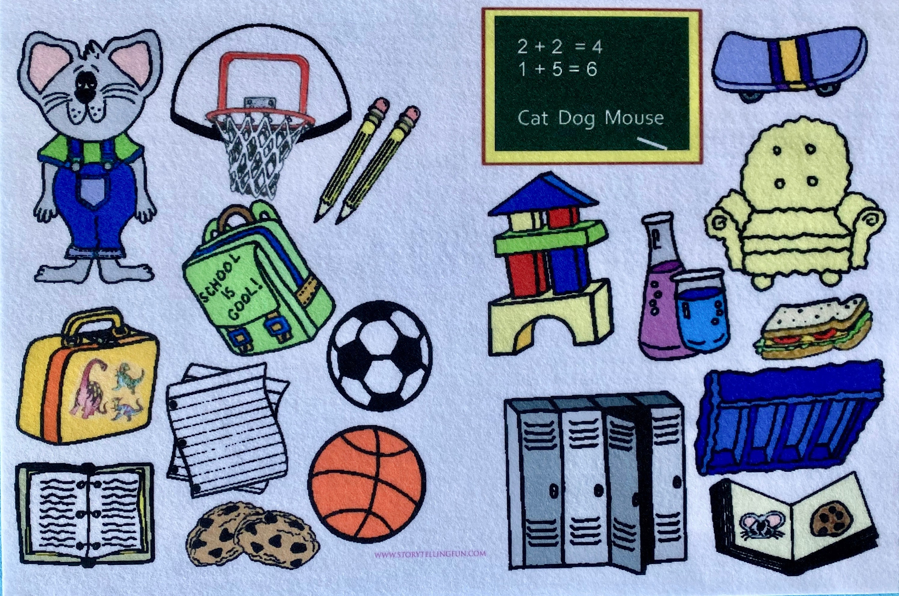 If You Take a Mouse to School Felt/ Flannel Board Set - Etsy