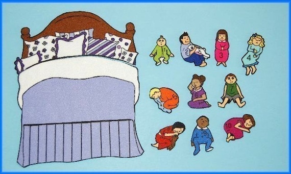 Ten In The Bed Clipart