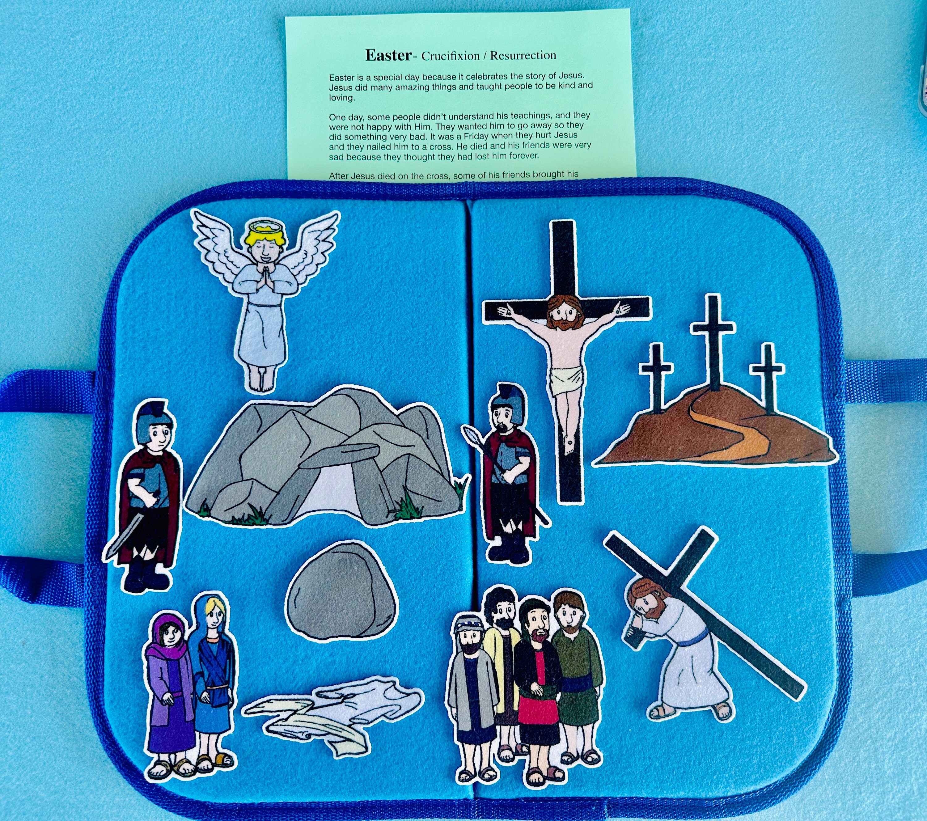 Easter #2 Jesus Crucifixion and Resurrection Felt/ Flannel Board Set ...