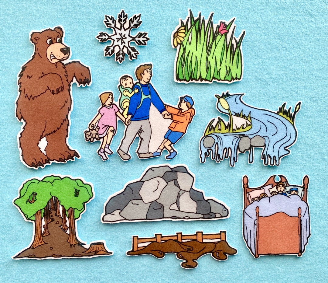 Going on a Bear Hunt Felt Board Story / Flannel Board Set/ Storytelling ...