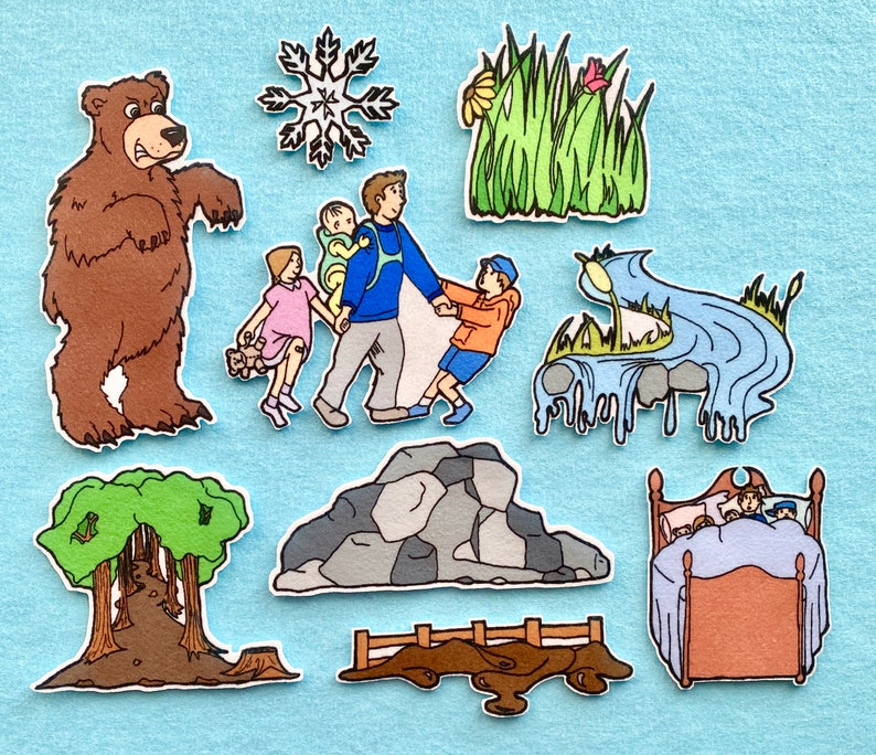 Going on a Bear Hunt Felt Board Story / Flannel Board Set/ - Etsy