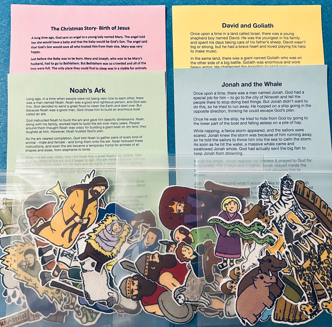 4 Popular Bible Story Felt Sets. Great for Sunday School Teachers - Etsy