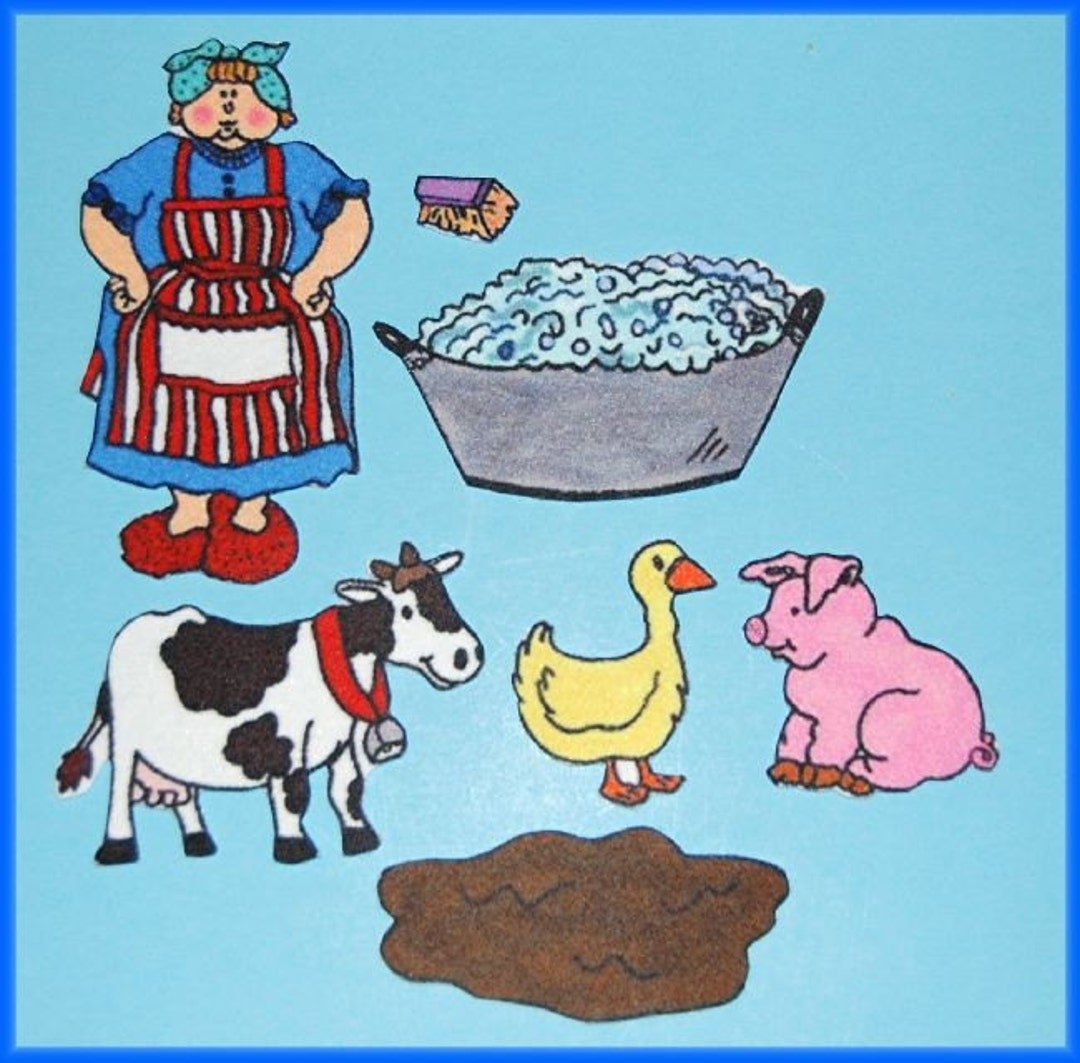 Mrs. Wishy Washy Felt / Flannel Board Set - Etsy