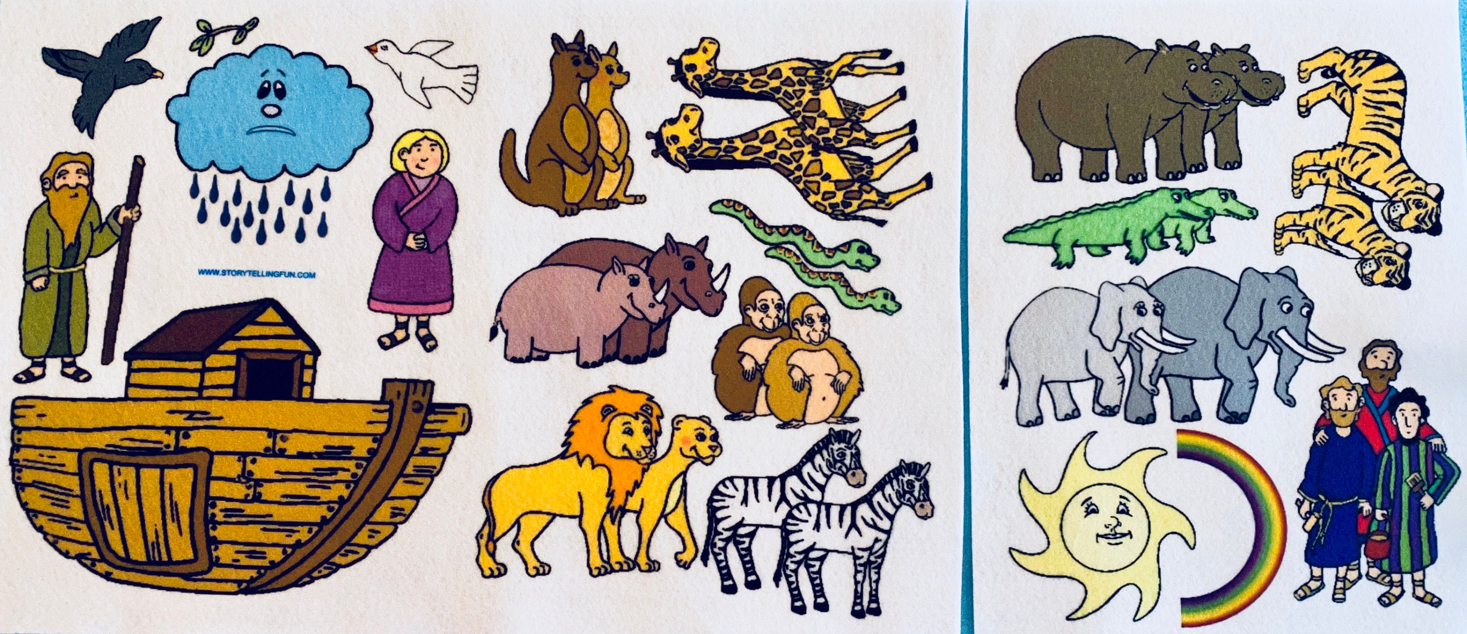 Noah's Ark Bible Story Felt / Flannel Board Set Great - Etsy UK