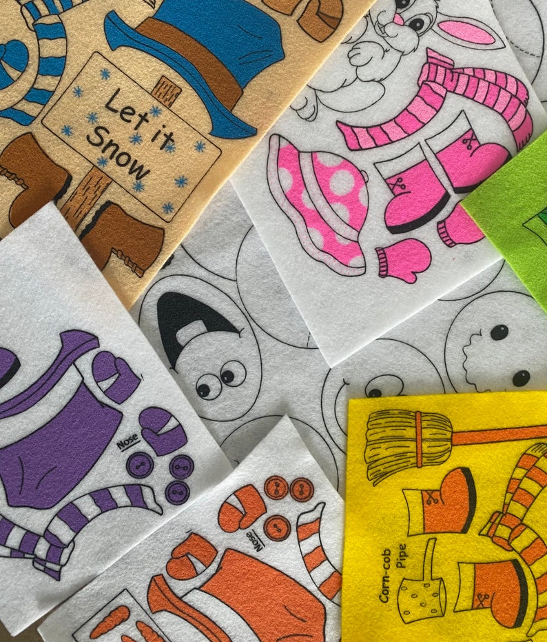 Build a Snowman Felt/ Flannel Board Set. Build a Snowman -includes 75 ...