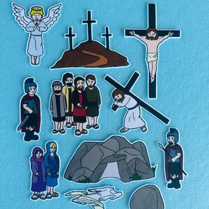 Easter Story Bundle. Felt Board Bible Stories. Holy Week. Palm Sunday ...
