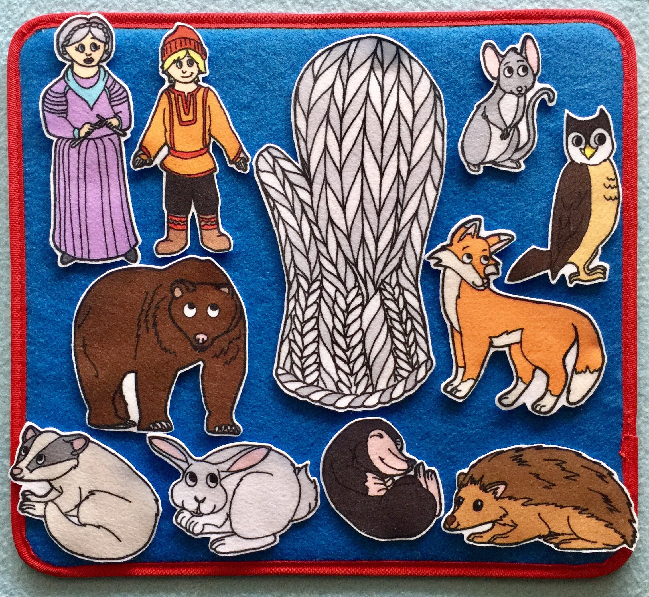 The Mitten Felt Board Story W Animals. Popular Children's - Etsy