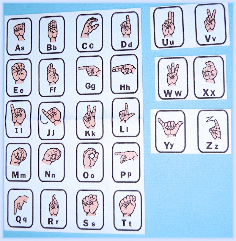 Sign Language Alphabet Felt Board Set -includes 26 Letter Signs - Etsy
