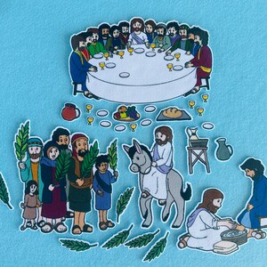 Easter Story Bundle. Felt Board Bible Stories. Holy Week. Palm Sunday ...