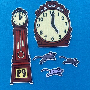 Hickory Dickory Dock Nursery Rhyme - Felt / Flannel Board Set, Great ...