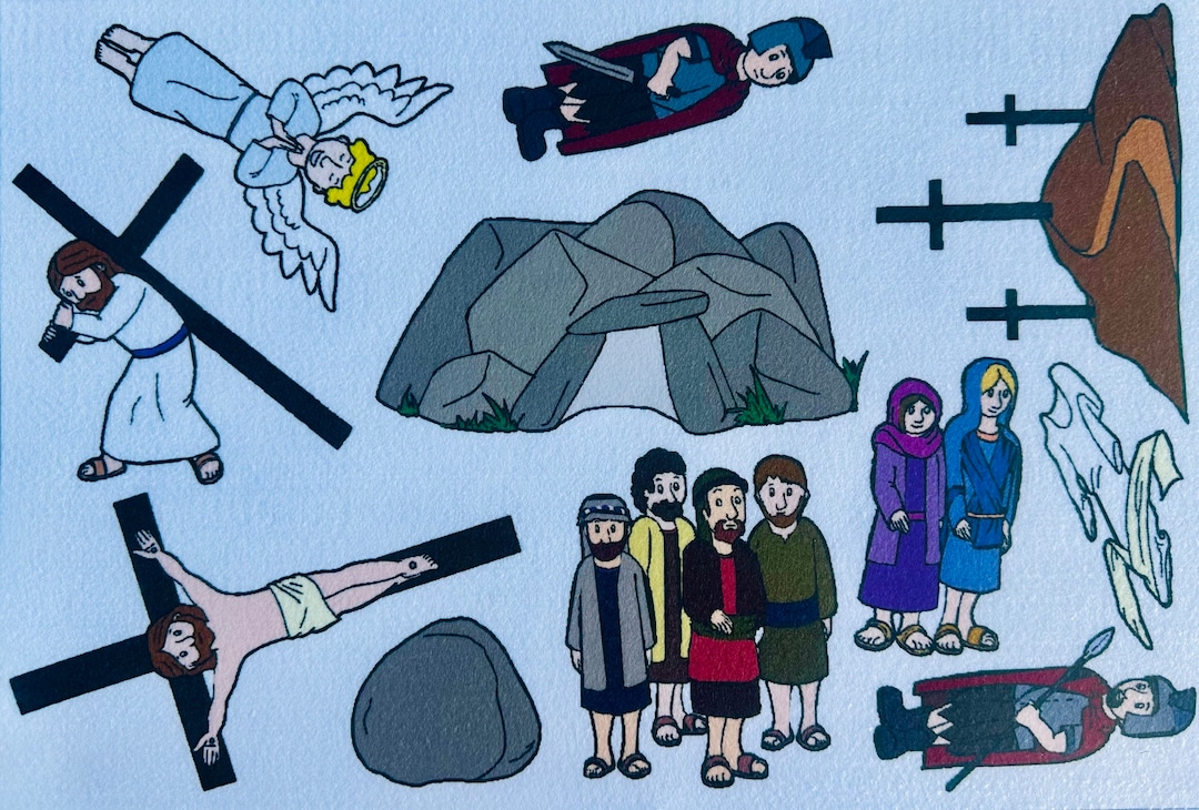 Felt /flannel Board Set- Easter Story-crucifixion / Resurrection of ...