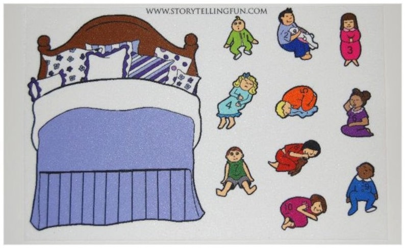 Ten in the Bed Felt / Flannel Board Set - Etsy